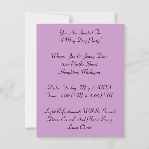 MAY DAY MAYPOLE PARTY INVITATION ~ EZ TO CUSTOMIZE | Zazzle