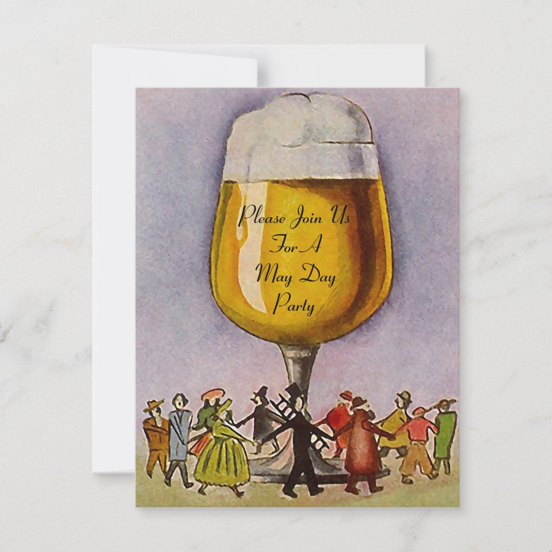 MAY DAY MAYPOLE PARTY INVITATION ~ EZ TO CUSTOMIZE | Zazzle