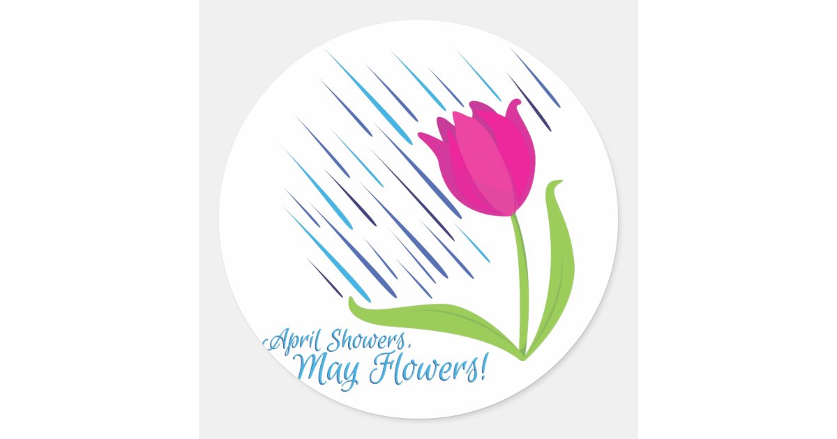 May Flowers Classic Round Sticker | Zazzle