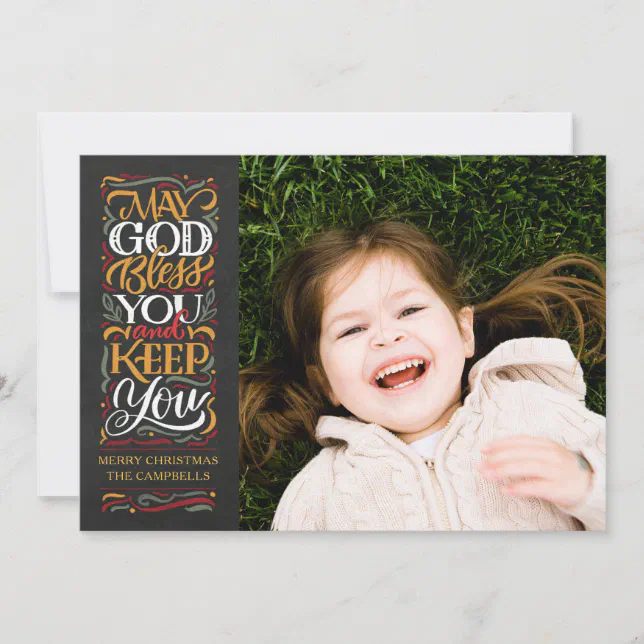 May God Bless You Religious Christmas Card | Zazzle