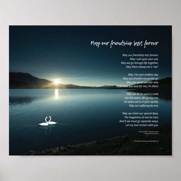 May our friendship last forever poster | Zazzle.com