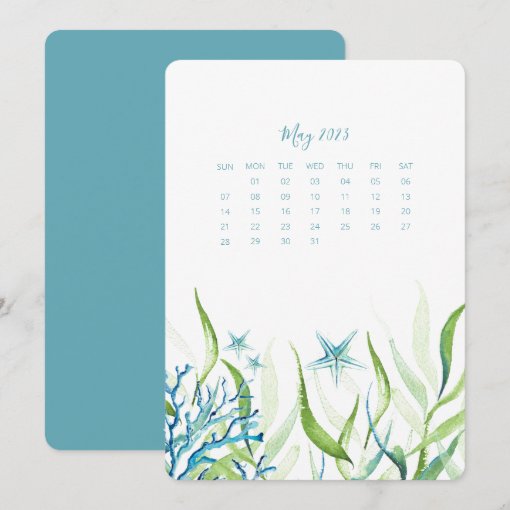 May Stand Alone Calendar Under the Sea | Zazzle