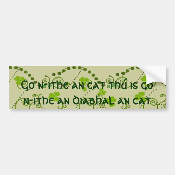 May the cat eat you and the devil eat the cat bumper sticker | Zazzle