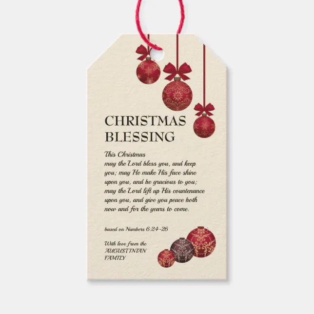 MAY THE LORD BLESS YOU Christmas Gift Tags | Zazzle