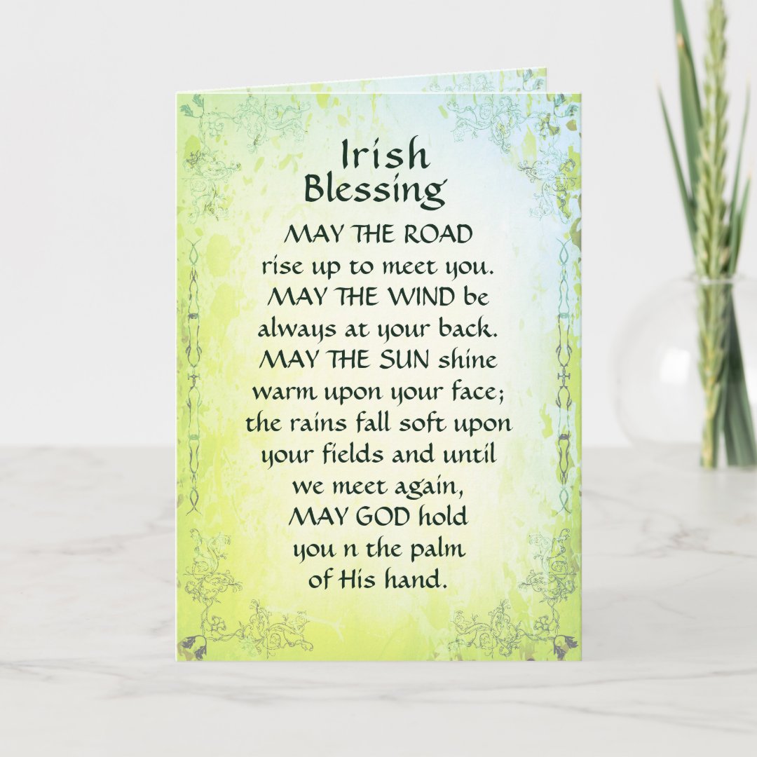 May the Road Rise Up to Meet You Irish Blessing Card | Zazzle