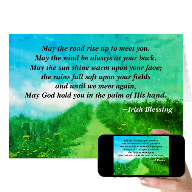 May the Road Rise up to meet you, Irish Card | Zazzle