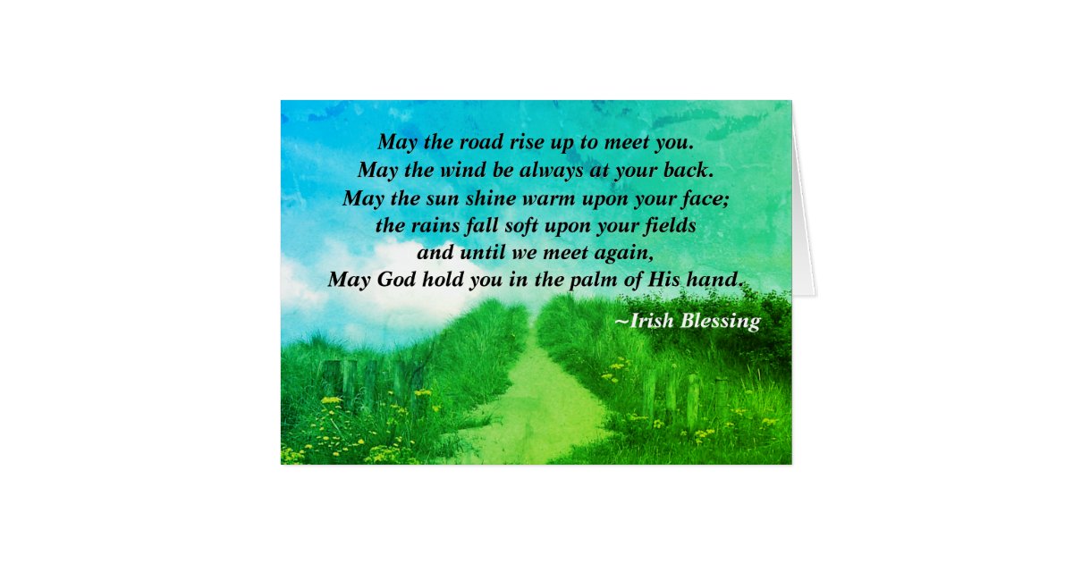 May the Road Rise up to meet you, Irish Card | Zazzle