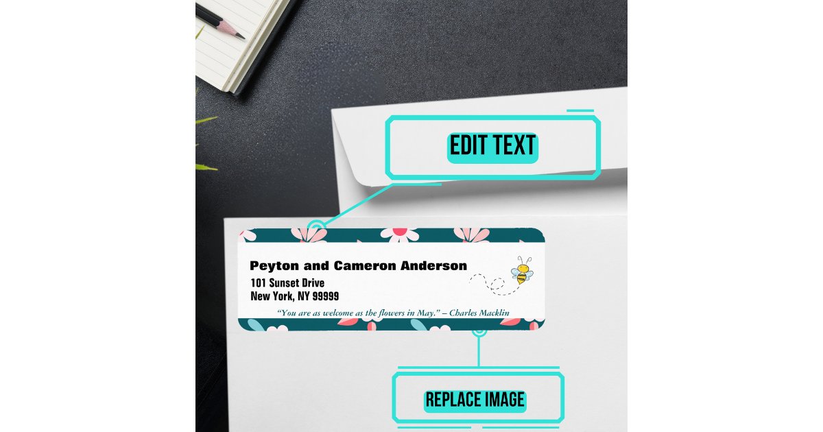 May Themed Personalized Address Label | Zazzle