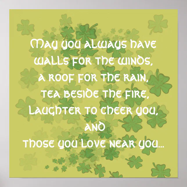 May you always have walls for the ... - Customized Poster | Zazzle
