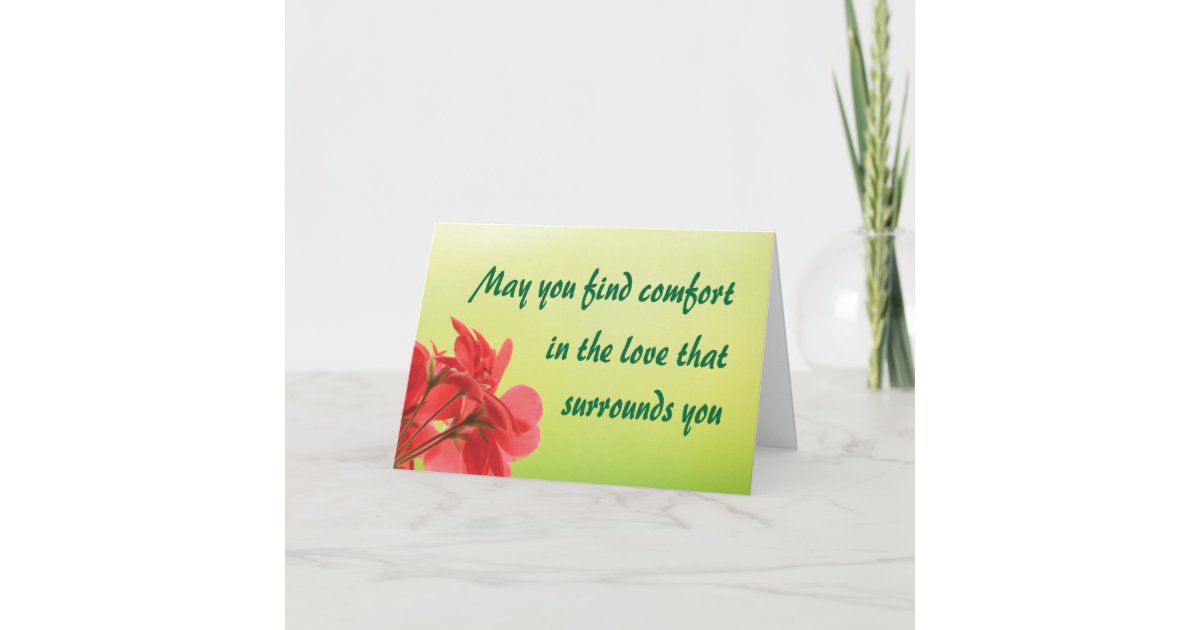 May you find comfort sympathy condolences card | Zazzle