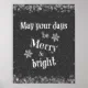 May your days be Merry & Bright Christmas Quote Poster | Zazzle