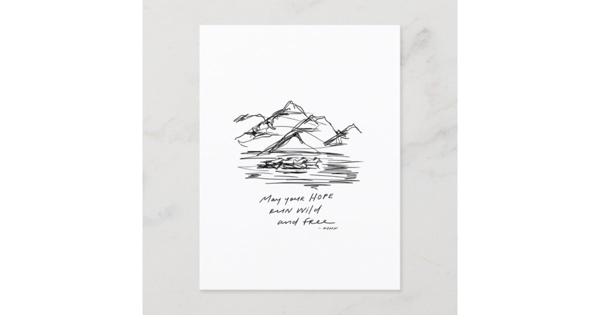 May your hope run wild and free - inspirational postcard | Zazzle