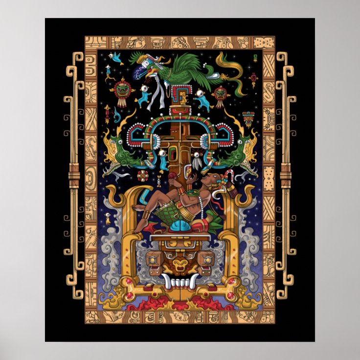 Mayan Astronaut King Pakal Poster | Zazzle