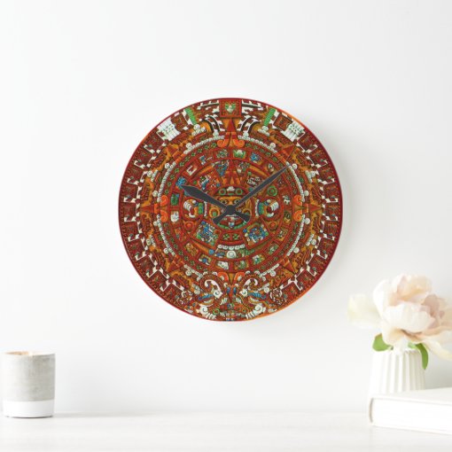 Mayan Aztec Calendar Round Wall Clock | Zazzle