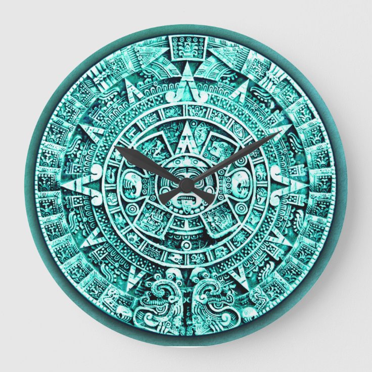 Mayan Calendar (12 Hour Dial) Large Clock | Zazzle