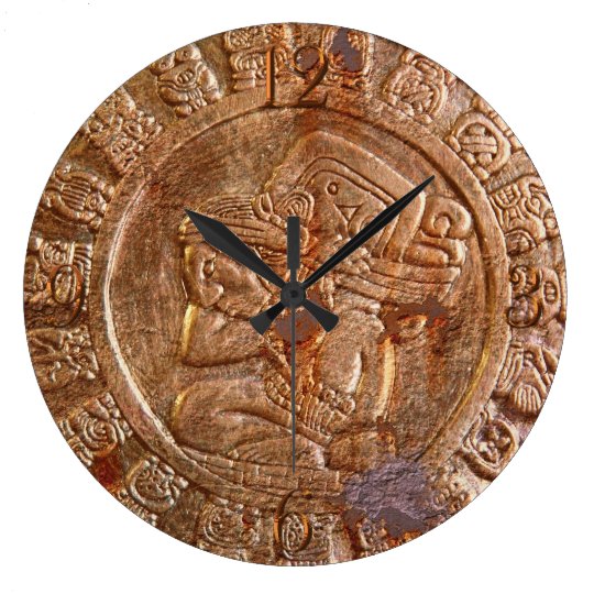 Mayan Carved Metal Aztec Mexican Art History Clock | Zazzle.com