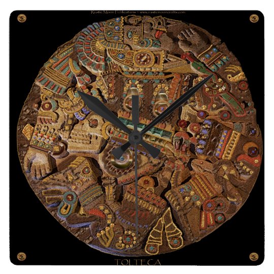 Mayan Carved Stone Aztec Mexican Art History Clock | Zazzle.com