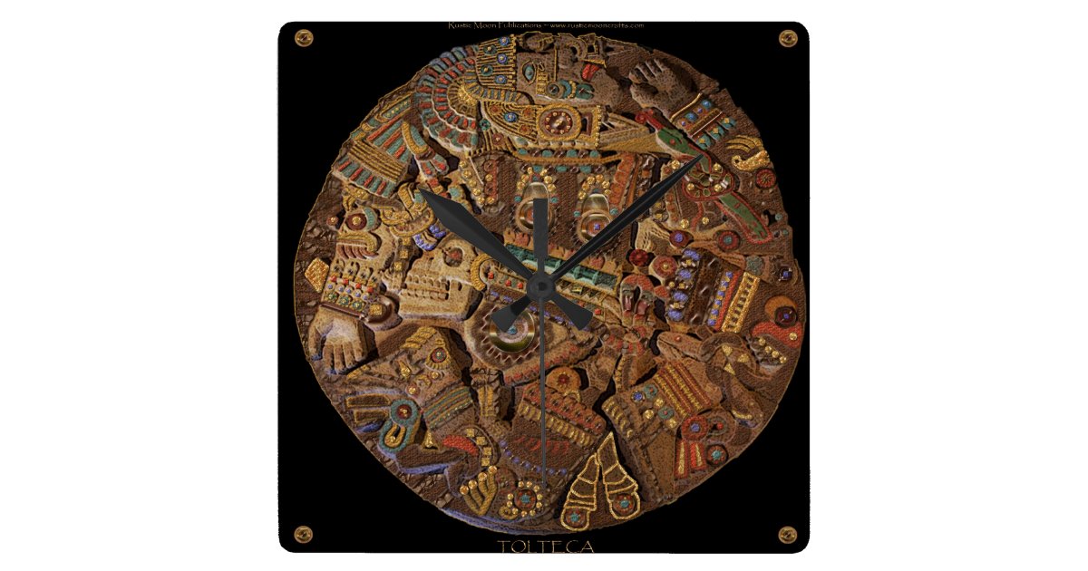 Mayan Carved Stone Aztec Mexican Art History Clock | Zazzle.com