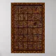 Mayan Hieroglyphics Panel Foil Folk Art Poster | Zazzle