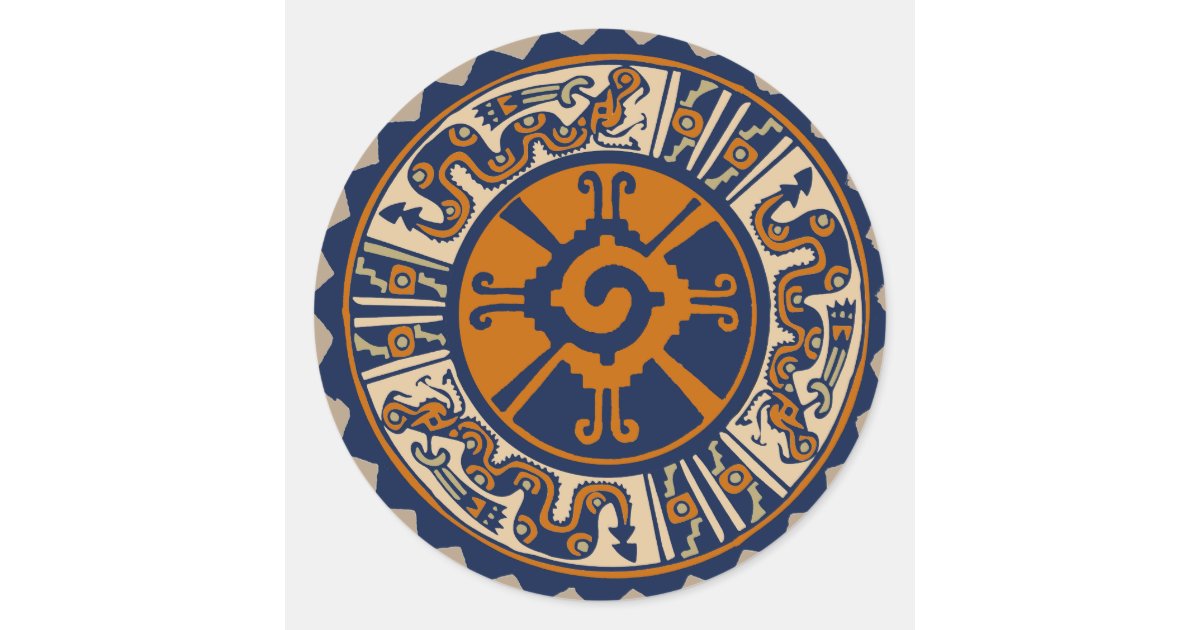 Mayan Hunab Ku Classic Round Sticker | Zazzle