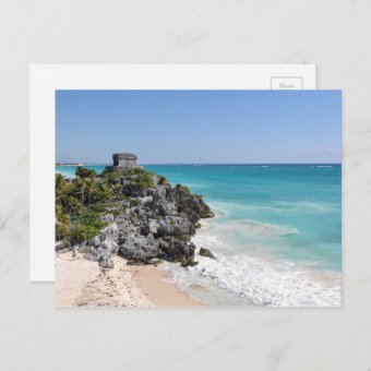 Mayan Ruins in Tulum Mexico Postcard | Zazzle