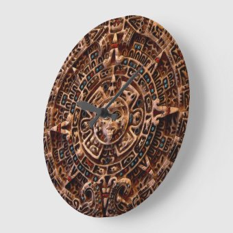 Mayan Sun Calendar Aztec Mexican History Clock | Zazzle