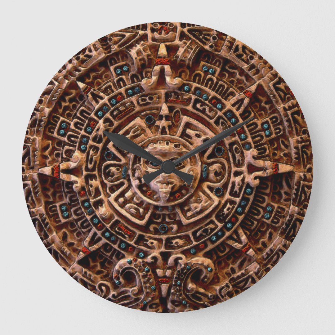 Mayan Sun Calendar Aztec Mexican History Clock | Zazzle