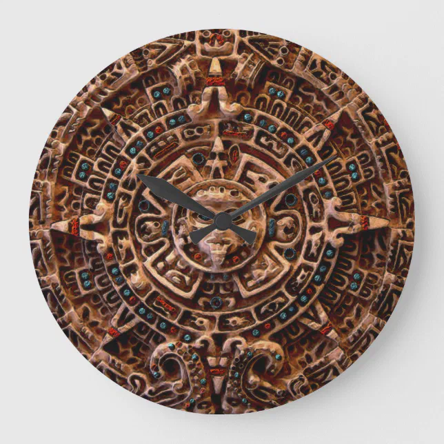 Mayan Sun Calendar Aztec Mexican History Clock | Zazzle