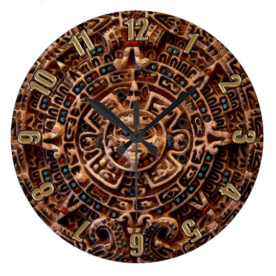 Mayan Sun Calendar Aztec Mexican History Clock | Zazzle.com