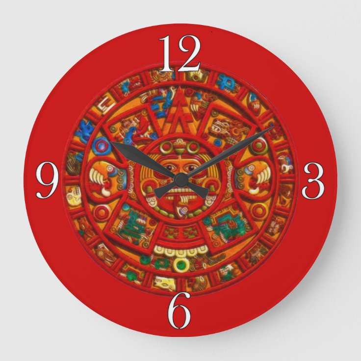Mayan Sun Calendar Aztec Mexican History Clock | Zazzle