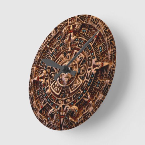 Mayan Sun Calendar Aztec Mexican History Clock | Zazzle