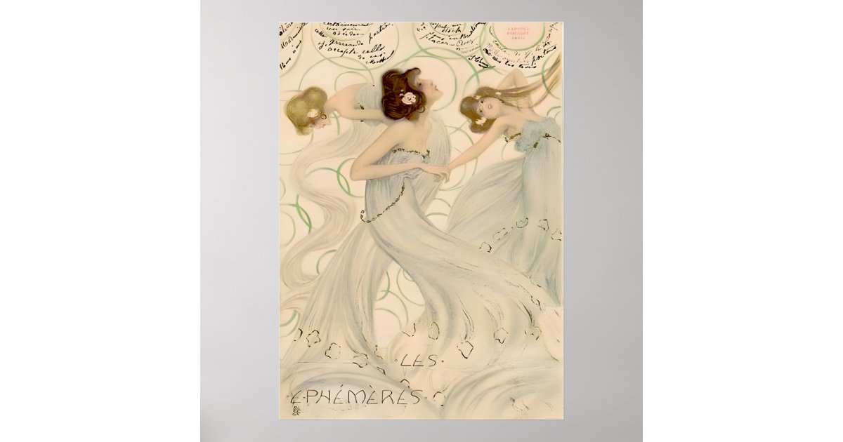 Mayflies II by Raphael Kirchner Poster | Zazzle