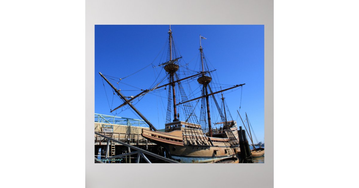 Mayflower sailing ship photography poster | Zazzle