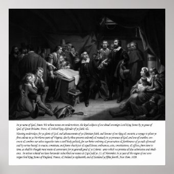 Mayflower - Signing of the Compact Poster | Zazzle