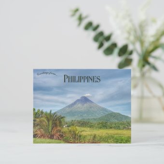 Mayon Volcano Albay Philippines Postcard | Zazzle