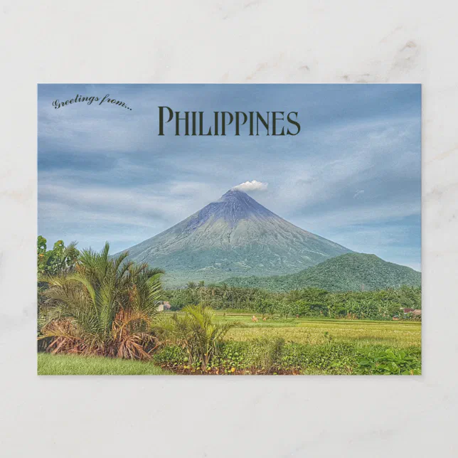 Mayon Volcano Albay Philippines Postcard | Zazzle