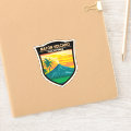 Mayon Volcano Philippines Travel Art Vintage Sticker | Zazzle