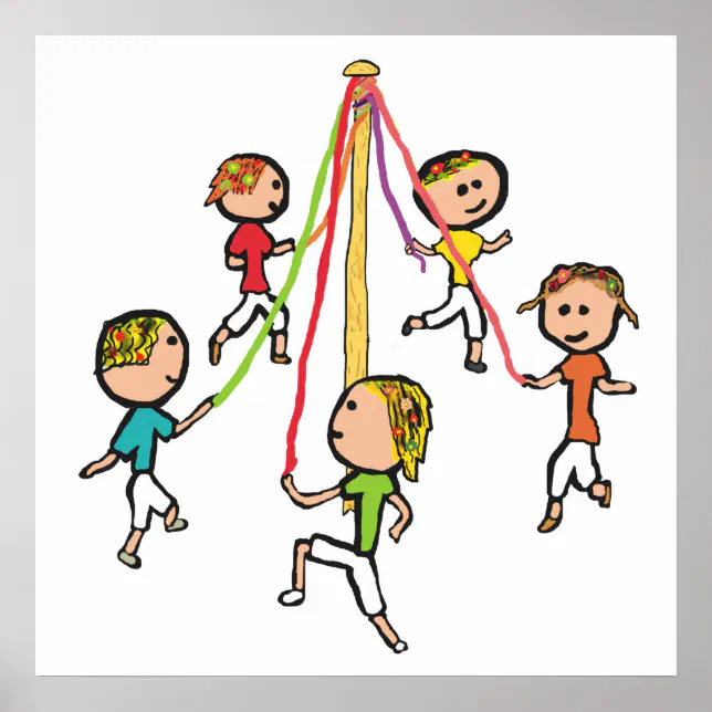 Maypole Dancing Poster | Zazzle