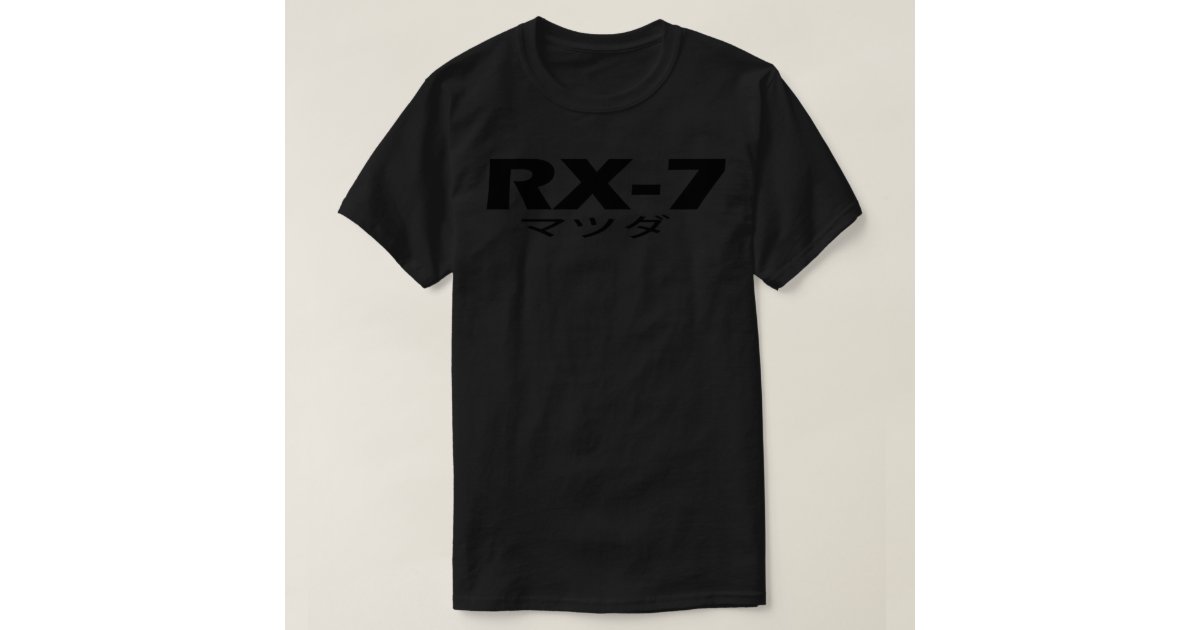 Mazda RX7 Logo Black Sticker T-Shirt | Zazzle