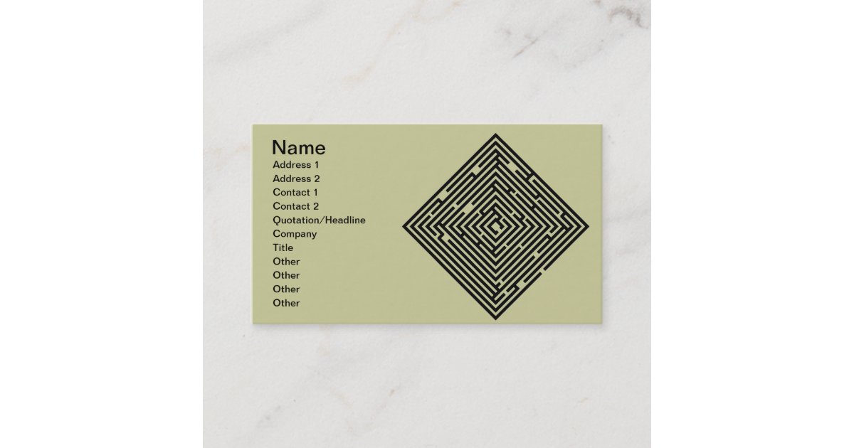 Maze Business card | Zazzle