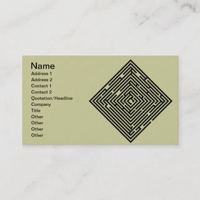 Maze Business card | Zazzle