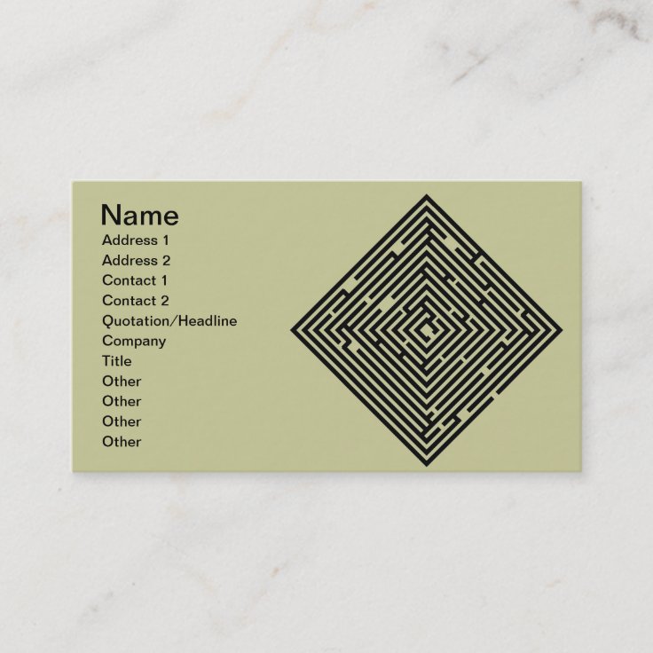 Maze Business card | Zazzle