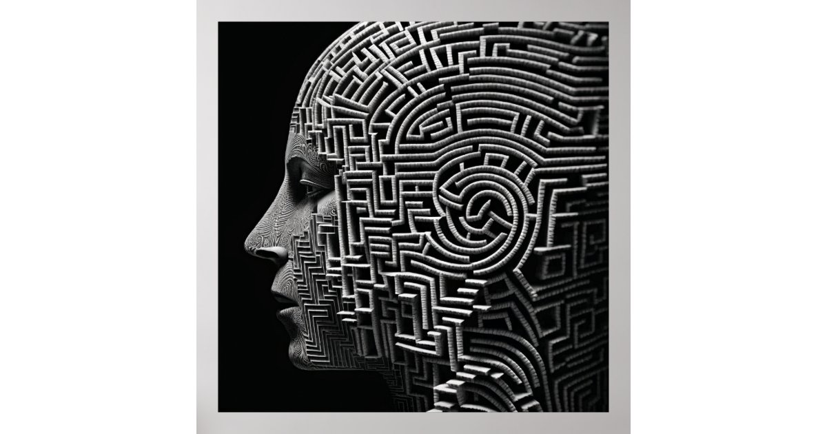 Maze head poster | Zazzle