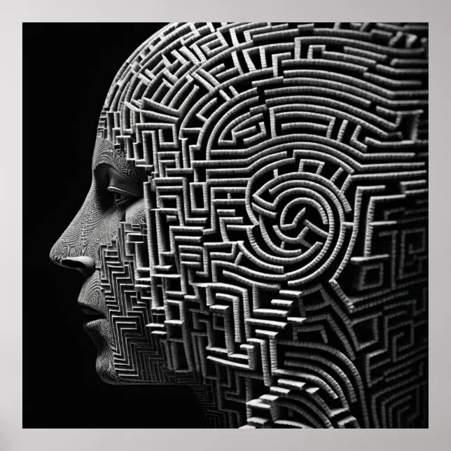 Maze head poster | Zazzle
