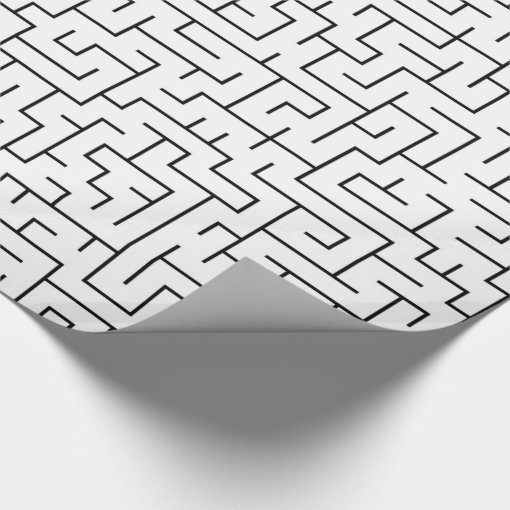 Maze pattern wrapping paper | Zazzle