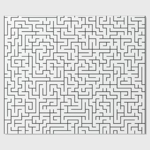Maze pattern wrapping paper | Zazzle