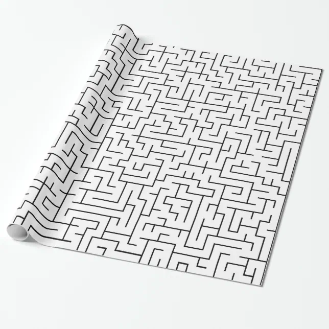 Maze pattern wrapping paper | Zazzle