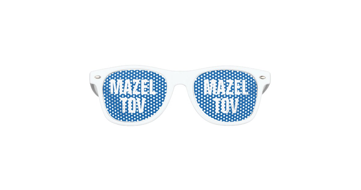 MAZEL TOV funny party shades for bar mitzvah | Zazzle