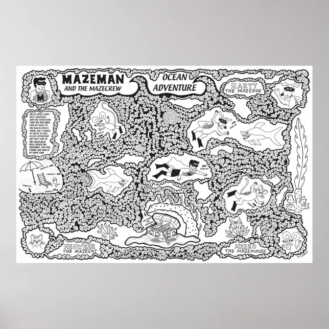 Mazeman Ocean Adventure Poster | Zazzle