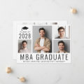 MBA Graduate 5 Photo Masters Degree Graduation Announcement | Zazzle